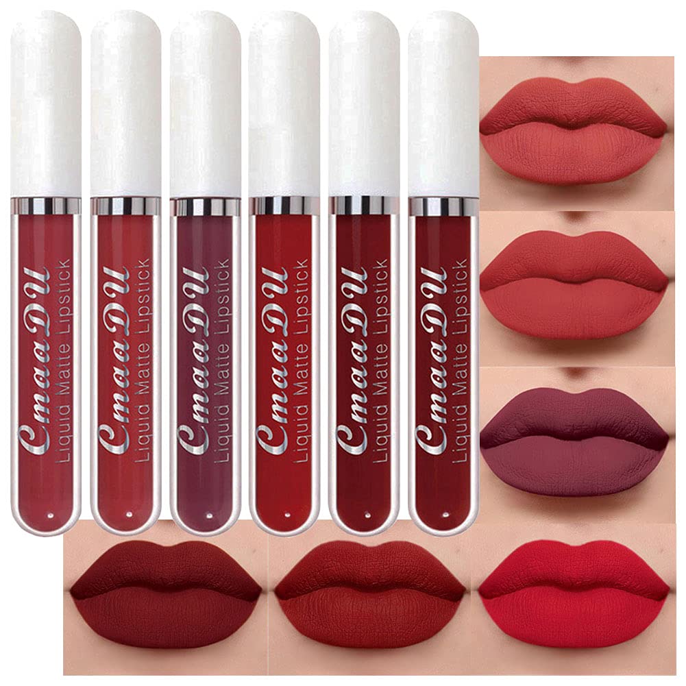 CmaaDu 6Pcs Lipstick Matte Liquid Lipstick Lipgloss Set for Women lab ...
